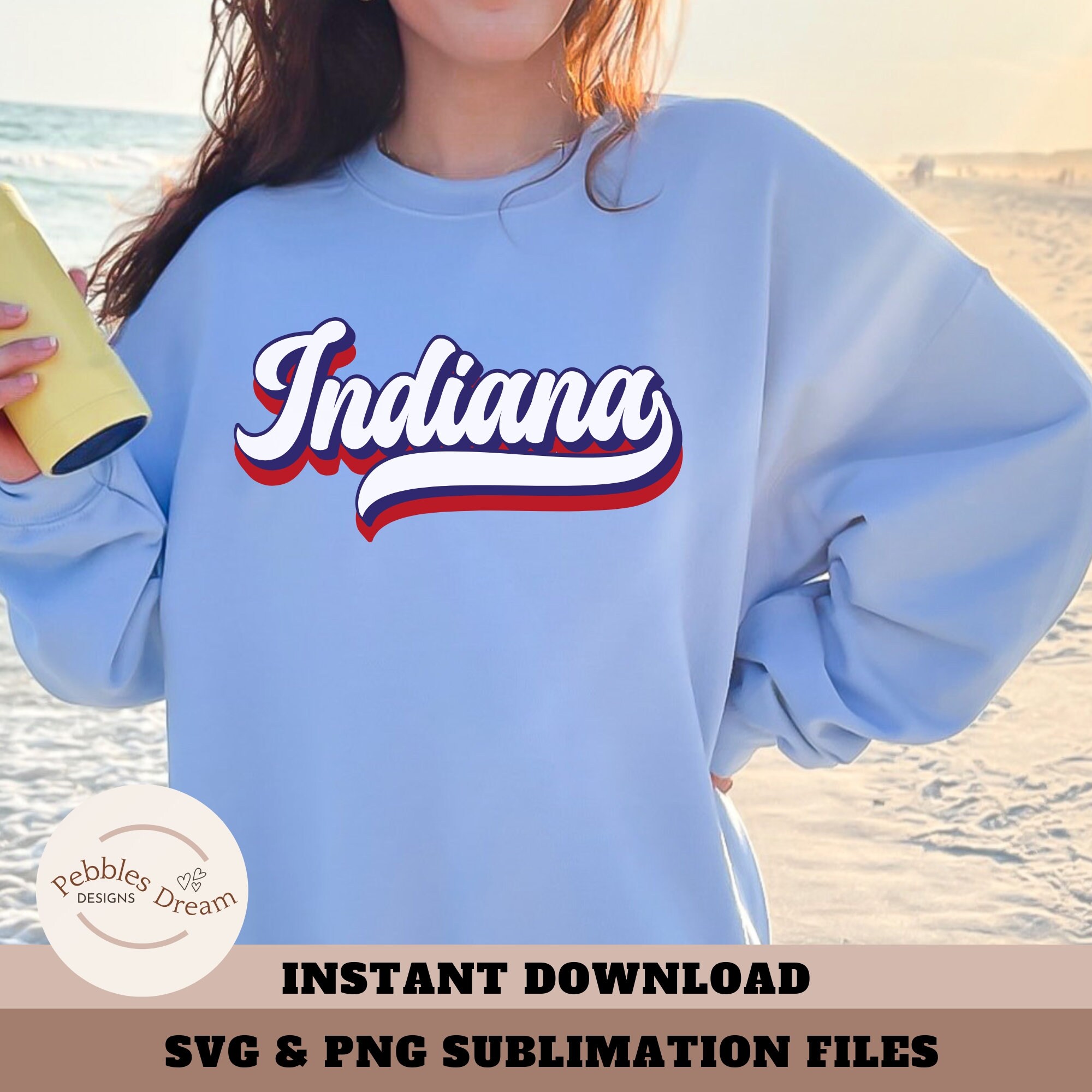 Indiana SVG, Indiana PNG, Patriotic Indiana SVG, Indiana State Clip Art ...