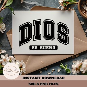 Dios Es Bueno Svg, Frase Cristiana Svg, Frase Biblica Svg, Dicho ...