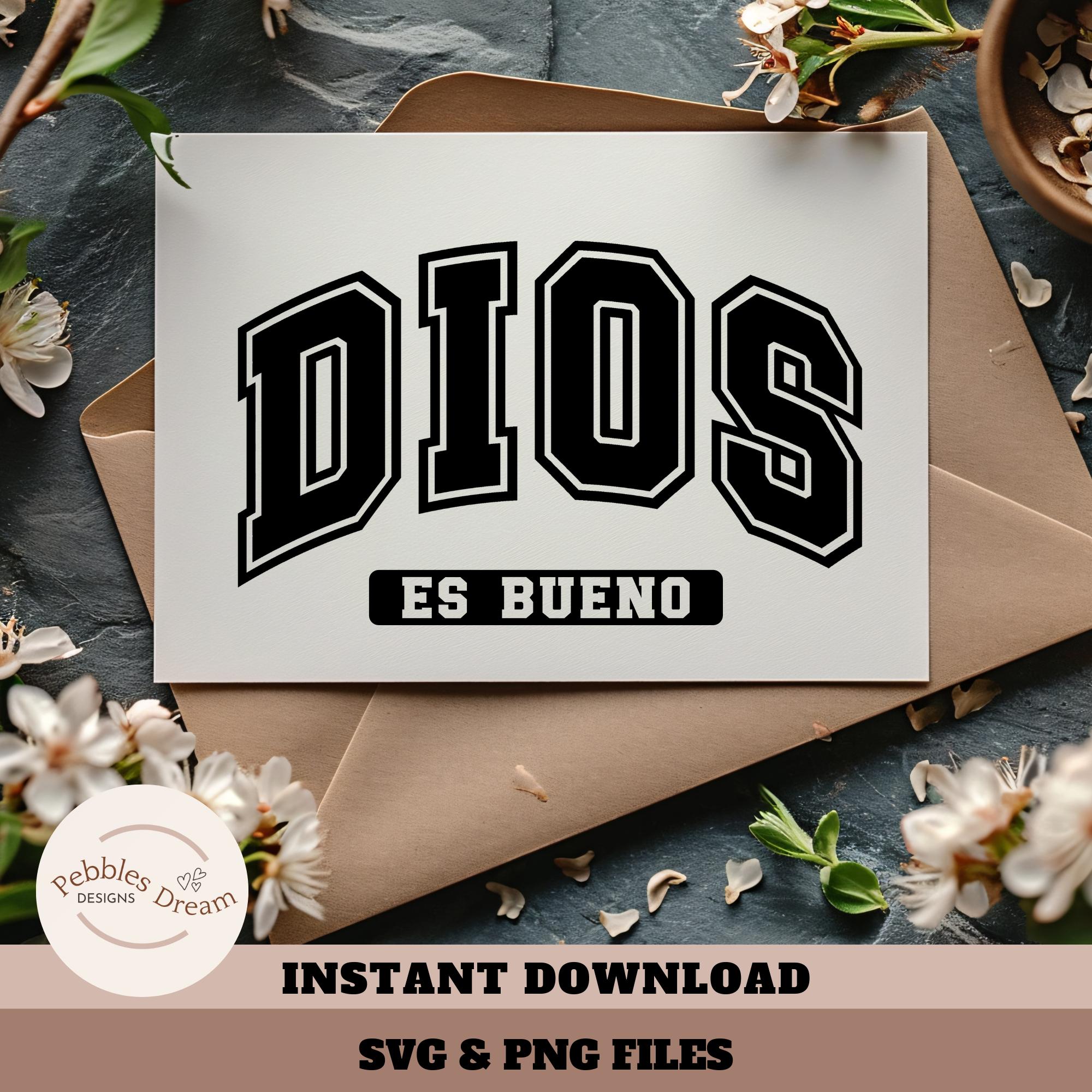 Dios Es Bueno Svg, Frase Cristiana Svg, Frase Biblica Svg, Dicho ...