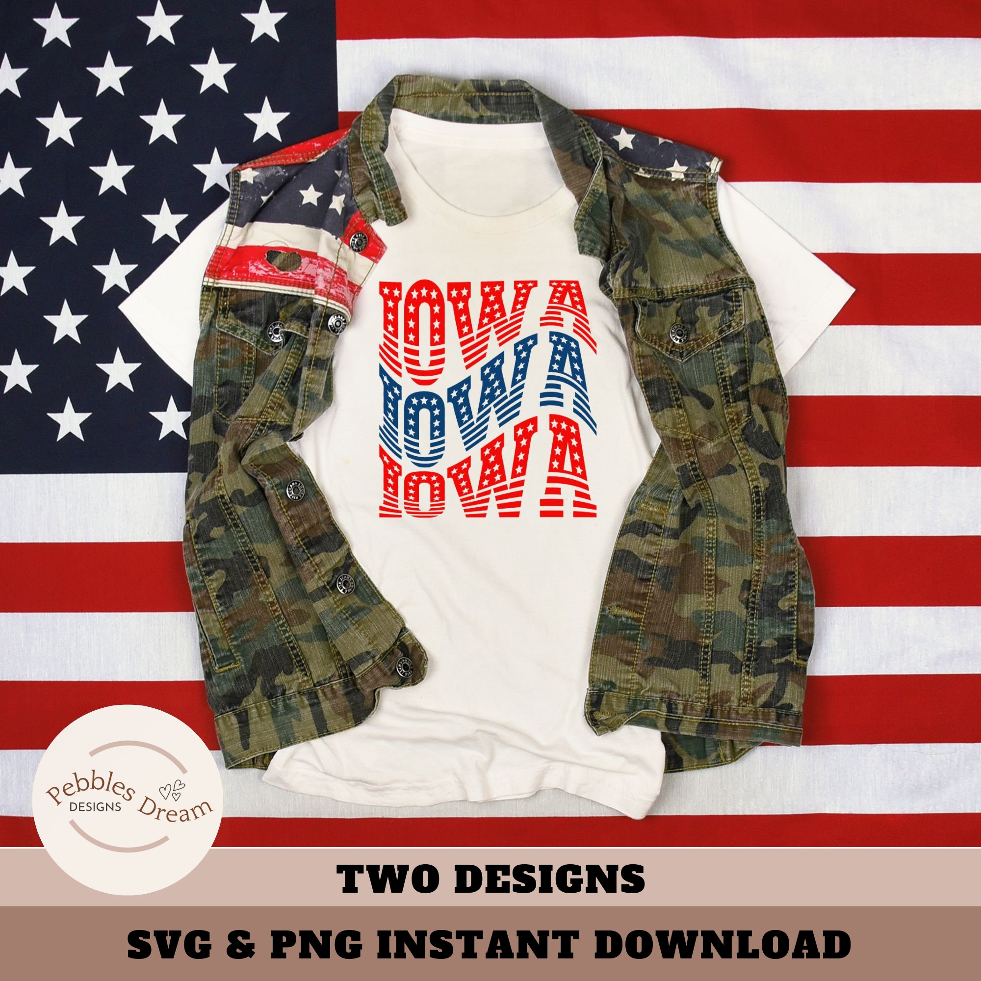 Iowa Svg, Iowa Png, Patriotic Iowa Svg, Iowa the Hawkeye State Svg, 4th ...