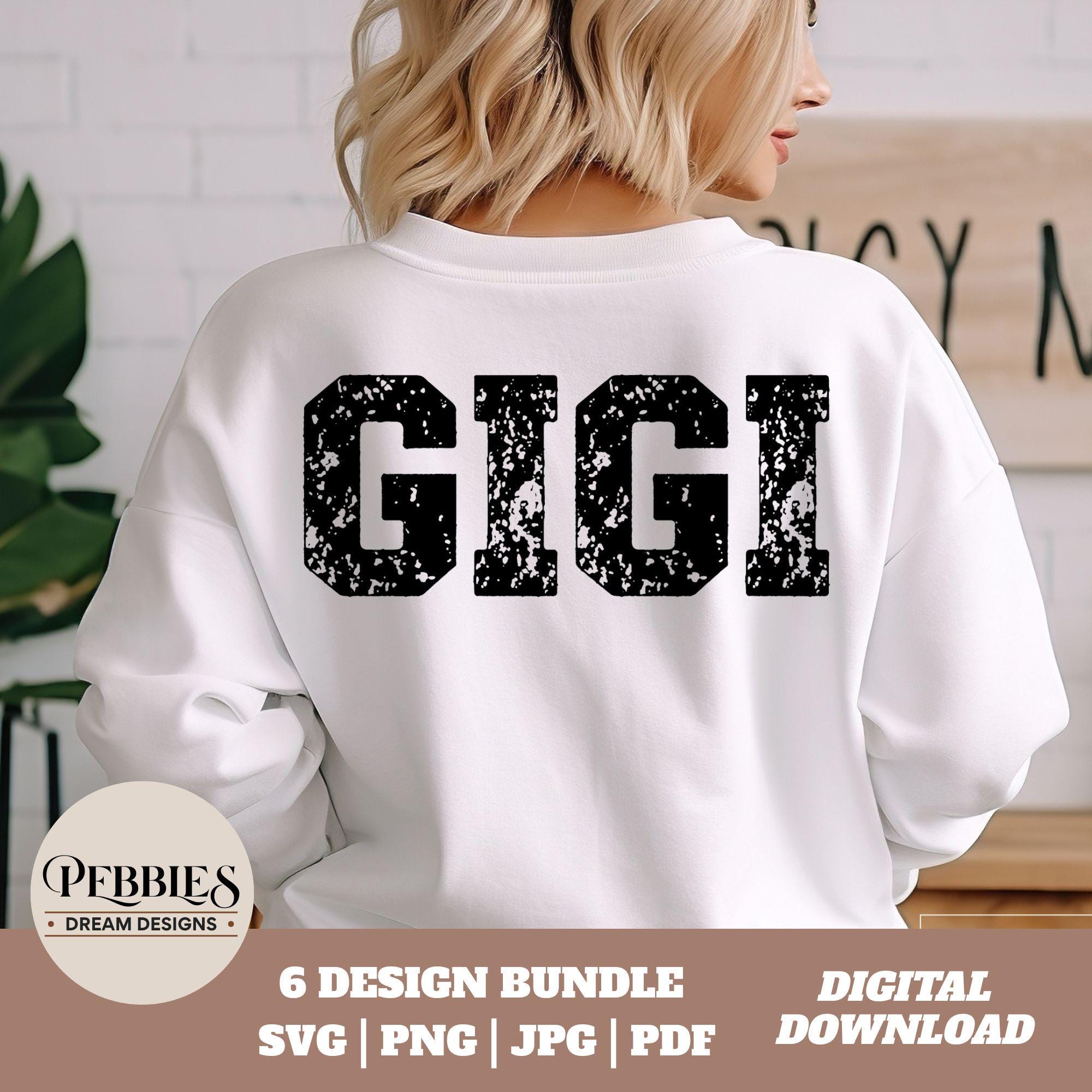 Gigi Varsity Svg Png, Gigi Varsity Distressed Bundle, Gigi Varsity ...