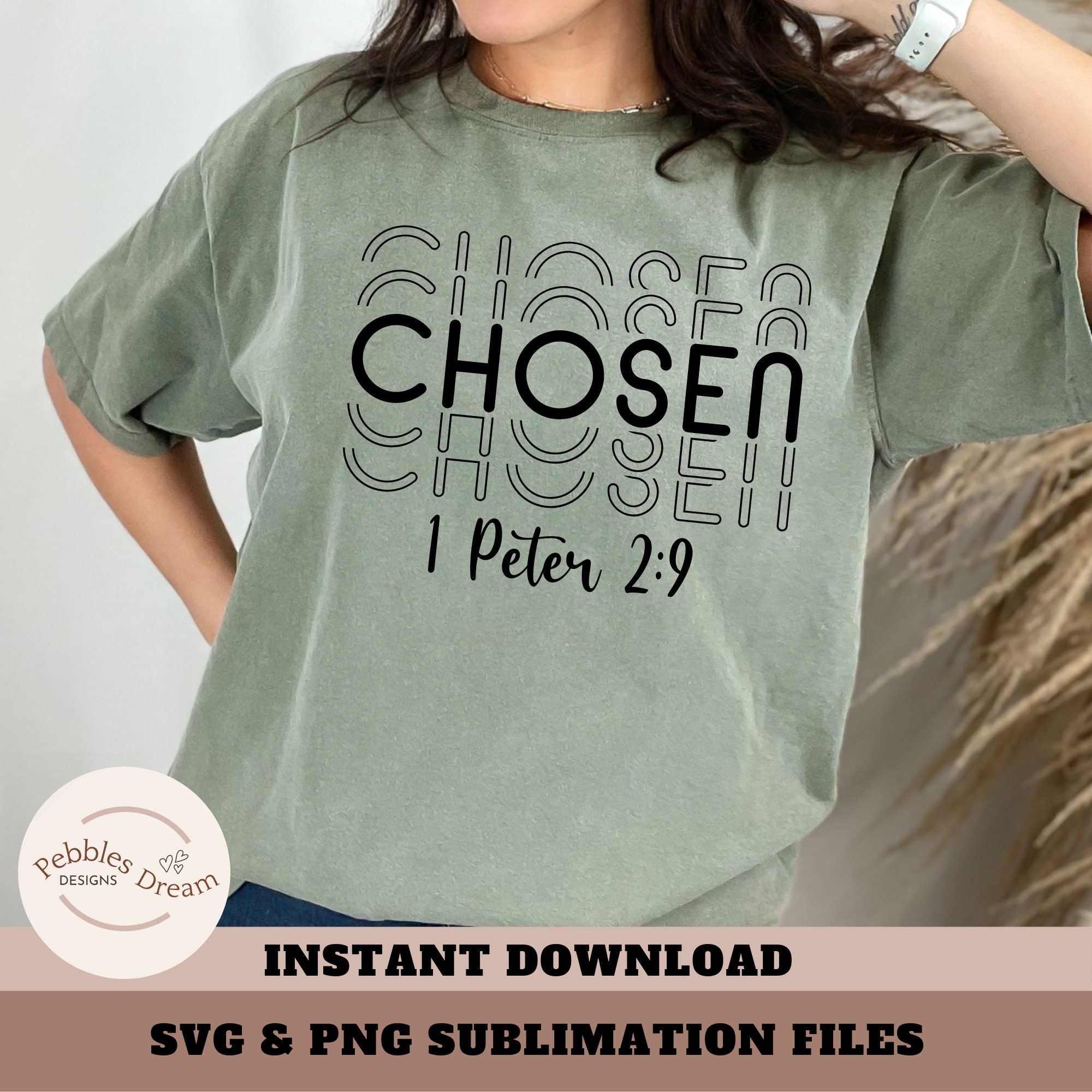 Chosen Svg Png, Christian Svg Png, Religious Png Svg, Bible Verse Png ...