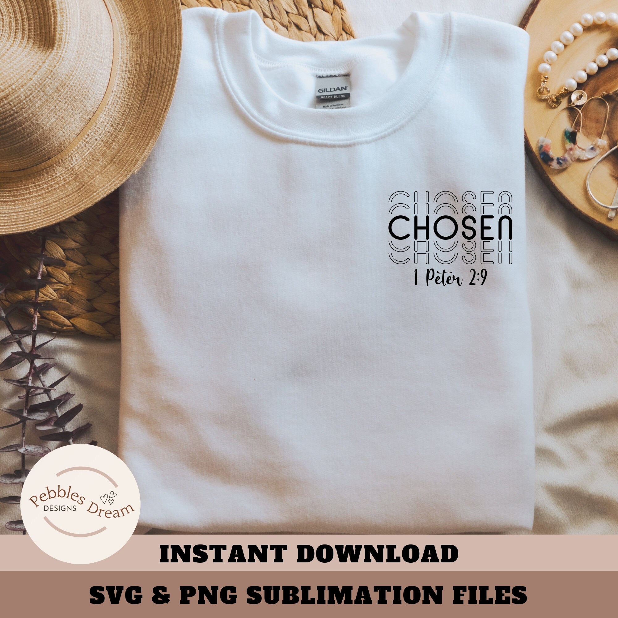 Chosen Svg Png, Christian Svg Png, Religious Png Svg, Bible Verse Png ...