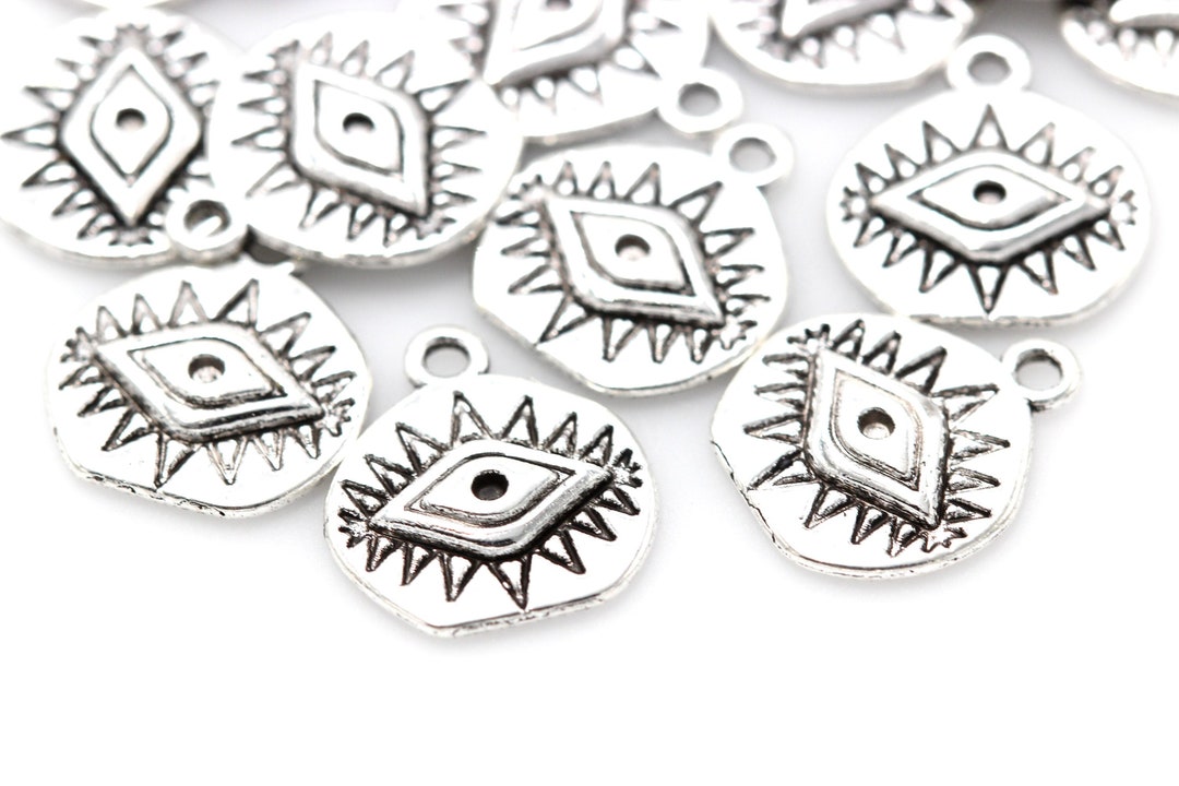 Silver Evil Eye Charm All Seeing Eye Charm Witch Charms Witch Jewelry ...