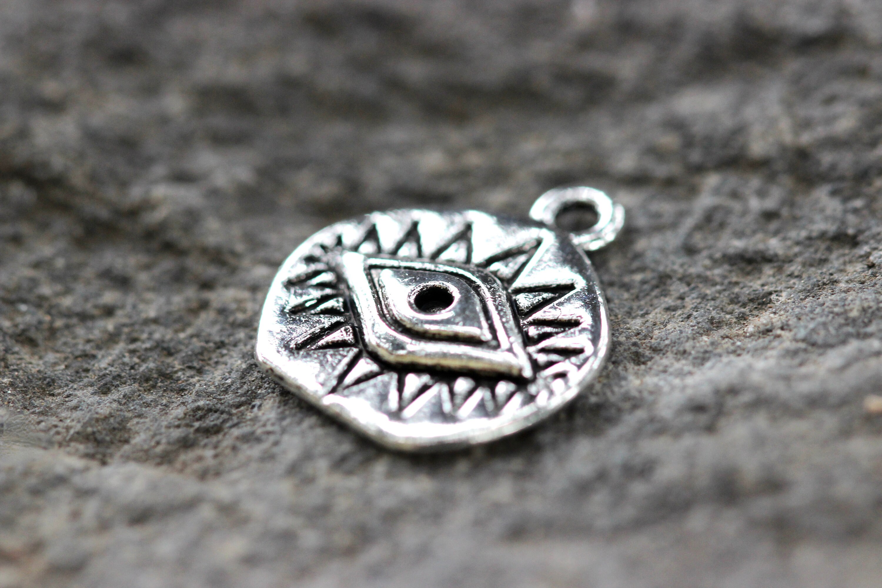 Silver Evil Eye Charm All Seeing Eye Charm Witch Charms Witch Jewelry ...