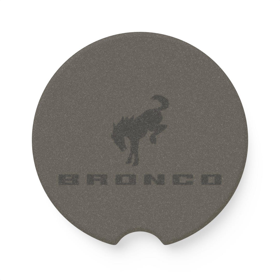 Ford Bronco Marsh Gray Soapstone Car Coaster - Unique Stone Drink ...