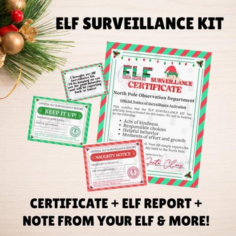 Elf Surveillance Kit – Christmas Printable With Cameras and ...