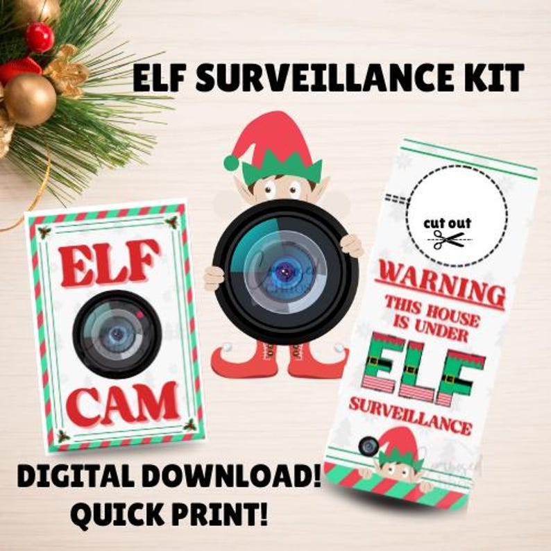 Elf Surveillance Kit – Christmas Printable With Cameras and ...