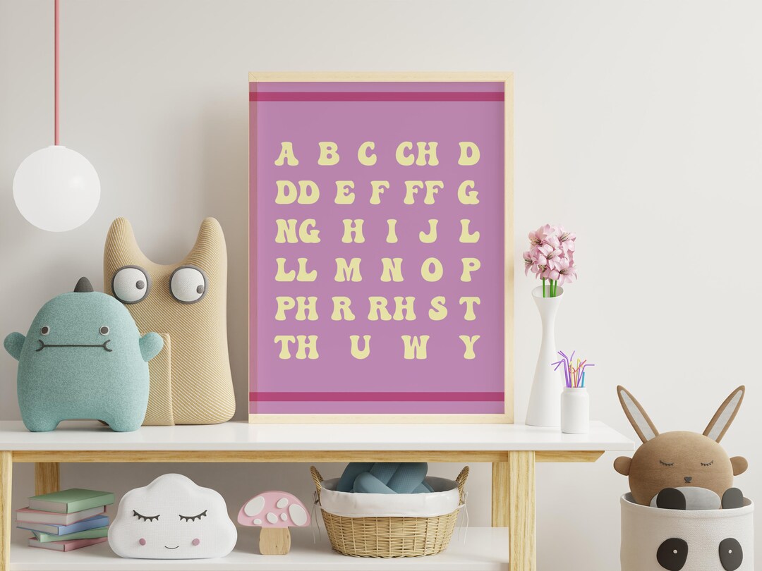 Alphabet, Welsh, Language, Children's Decor, Learning, Nursery - Etsy