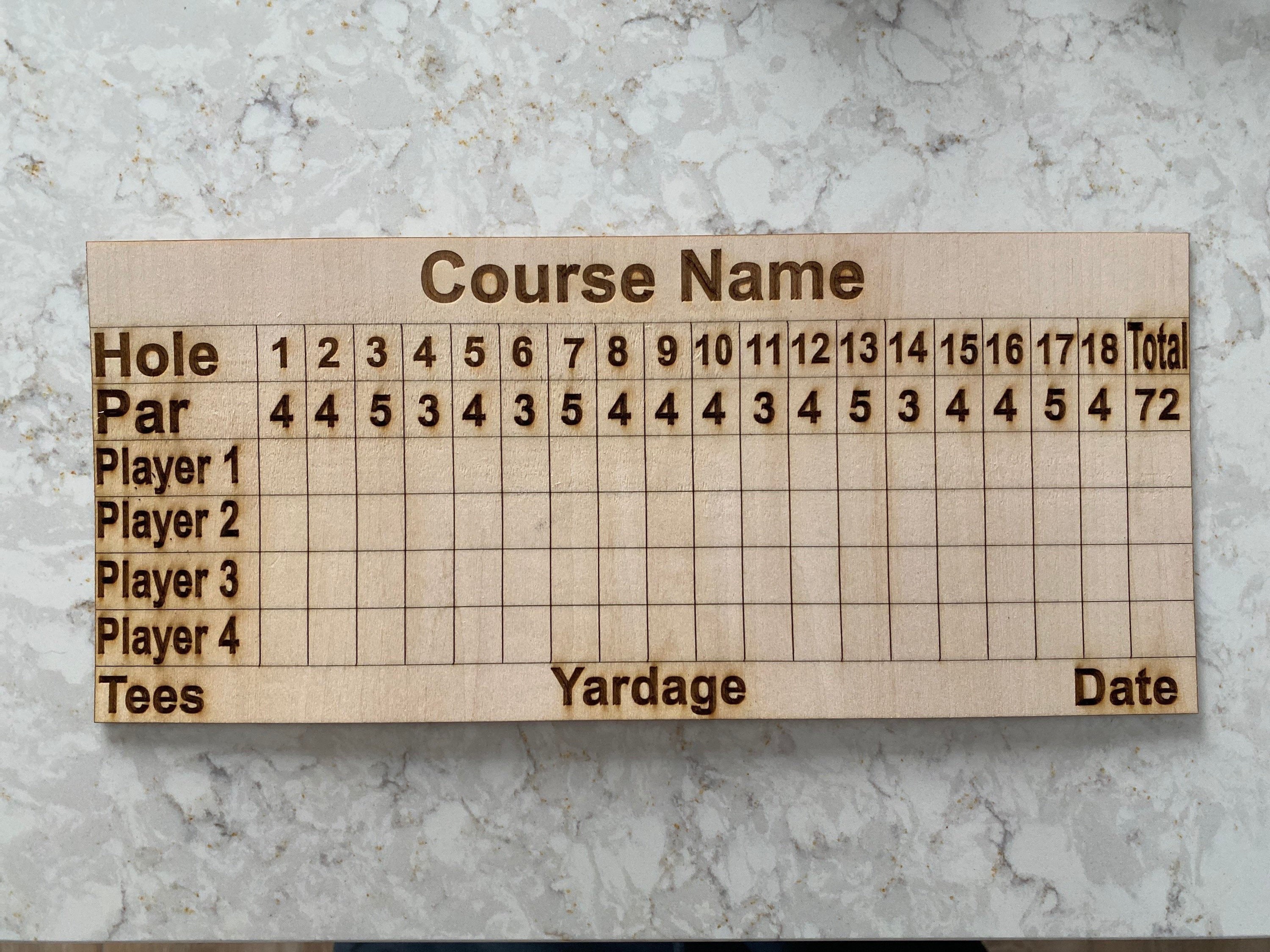 Personalized Golf Scorecard - Etsy