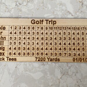 Personalized Golf Scorecard - Etsy