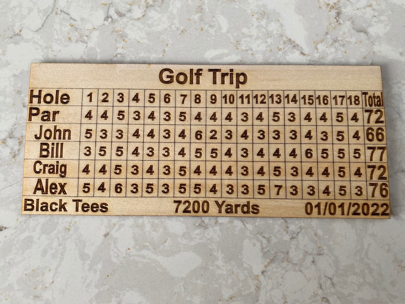 Personalized Golf Scorecard - Etsy