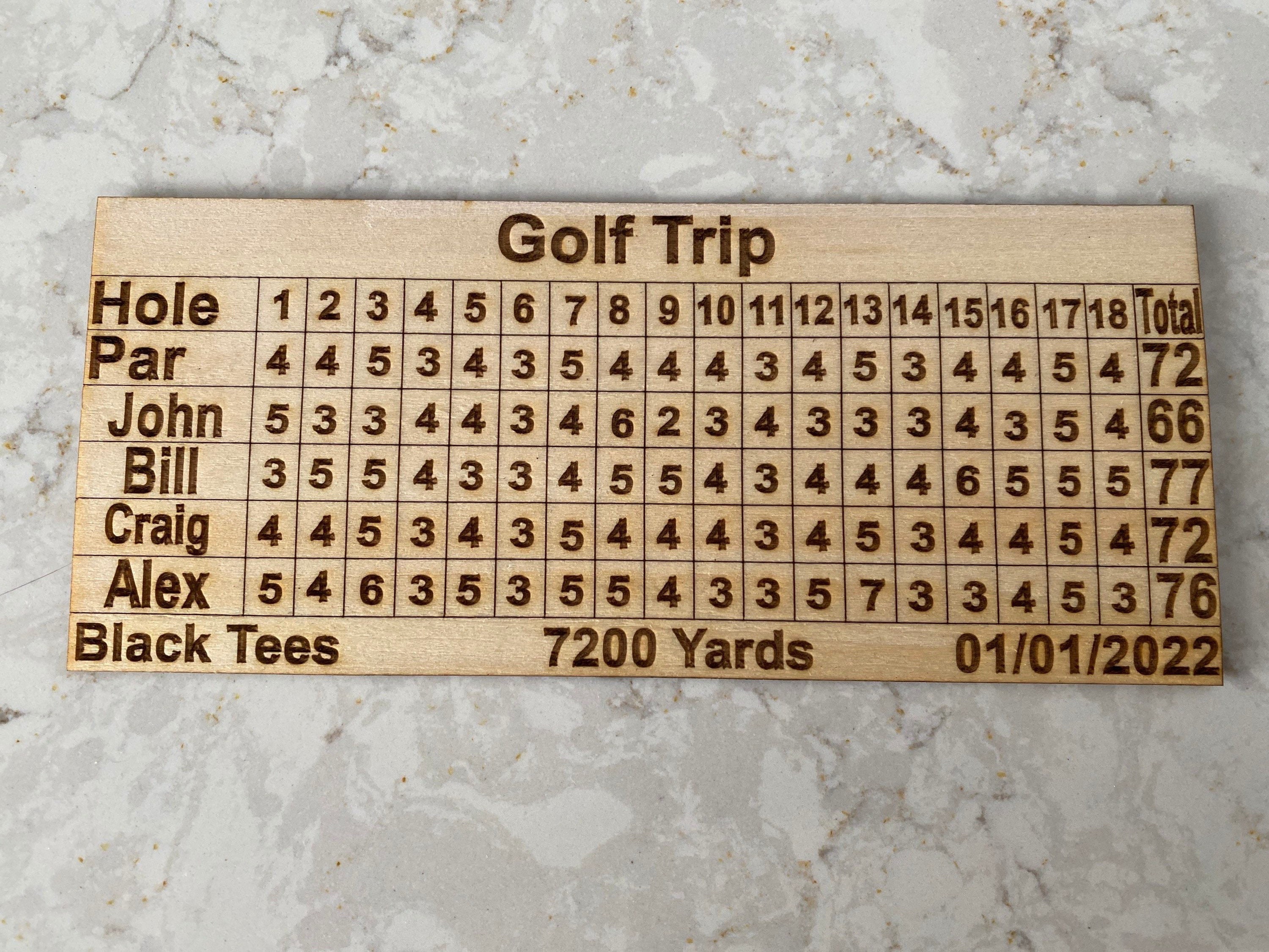 Personalized Golf Scorecard - Etsy