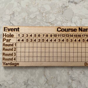 Personalized Golf Scorecard - Etsy