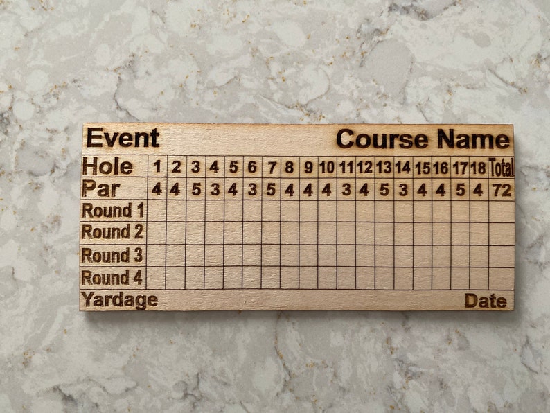 Personalized Golf Scorecard - Etsy