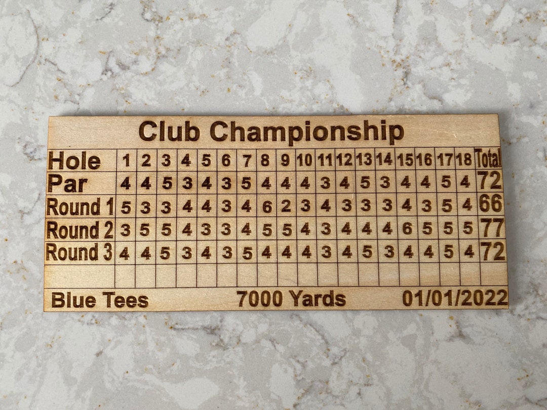 Personalized Golf Scorecard - Etsy