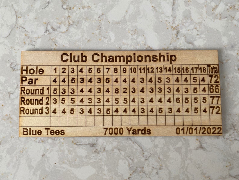 Personalized Golf Scorecard - Etsy