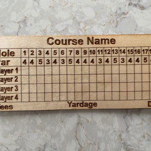 Personalized Golf Scorecard - Etsy