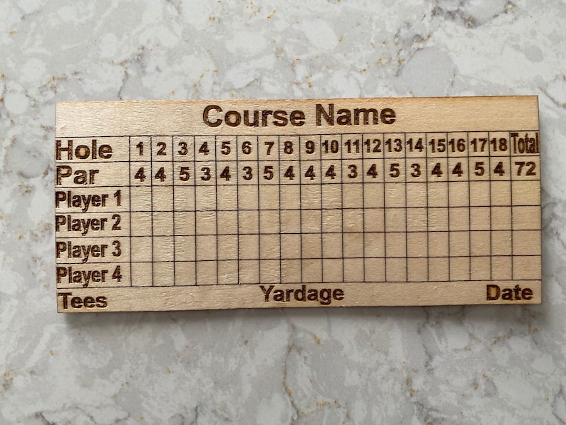 Personalized Golf Scorecard - Etsy