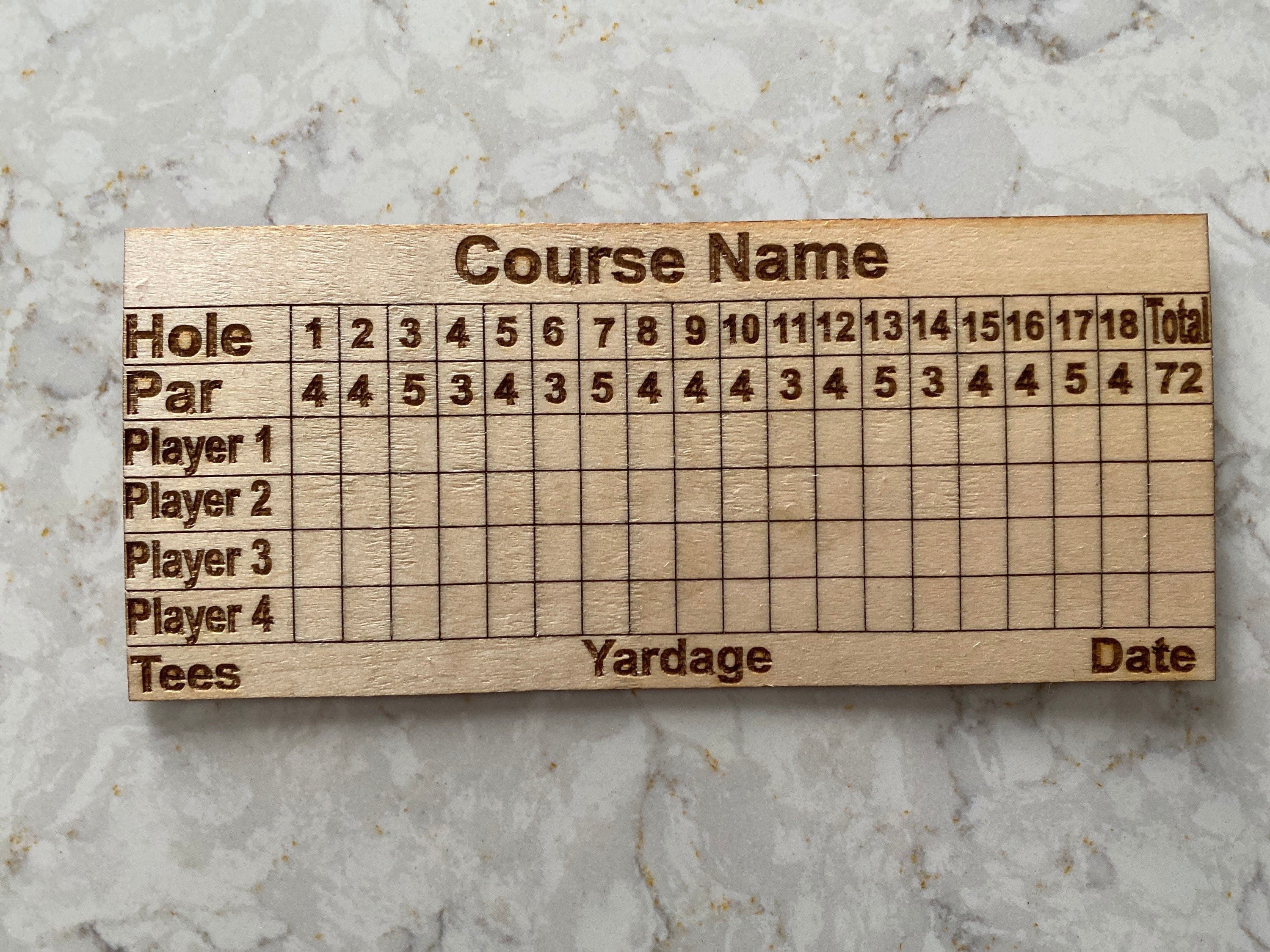 Personalized Golf Scorecard - Etsy