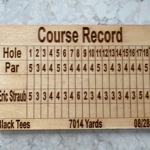 Personalized Golf Scorecard - Etsy