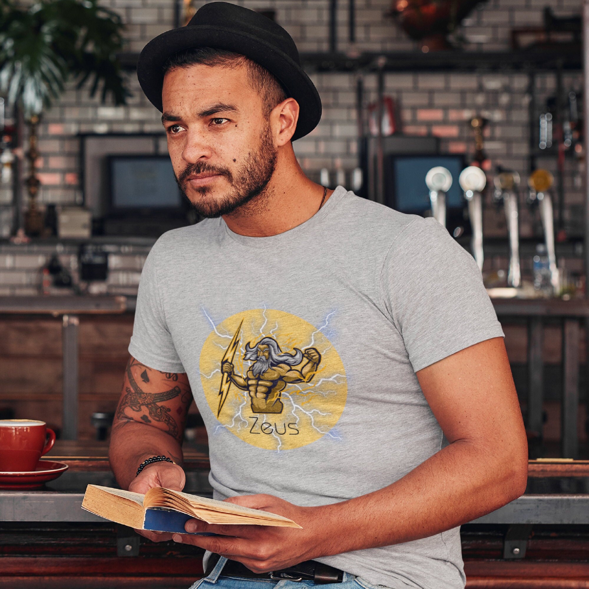 Zeus King of the Greek Gods Tee. Zeus and His Lightning Bolts T-shirt ...