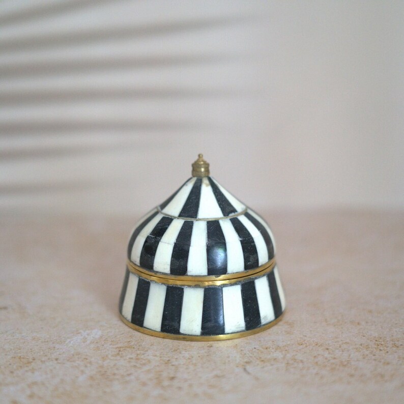 Indian Bone Inlay Suri Box - Stripe - Etsy