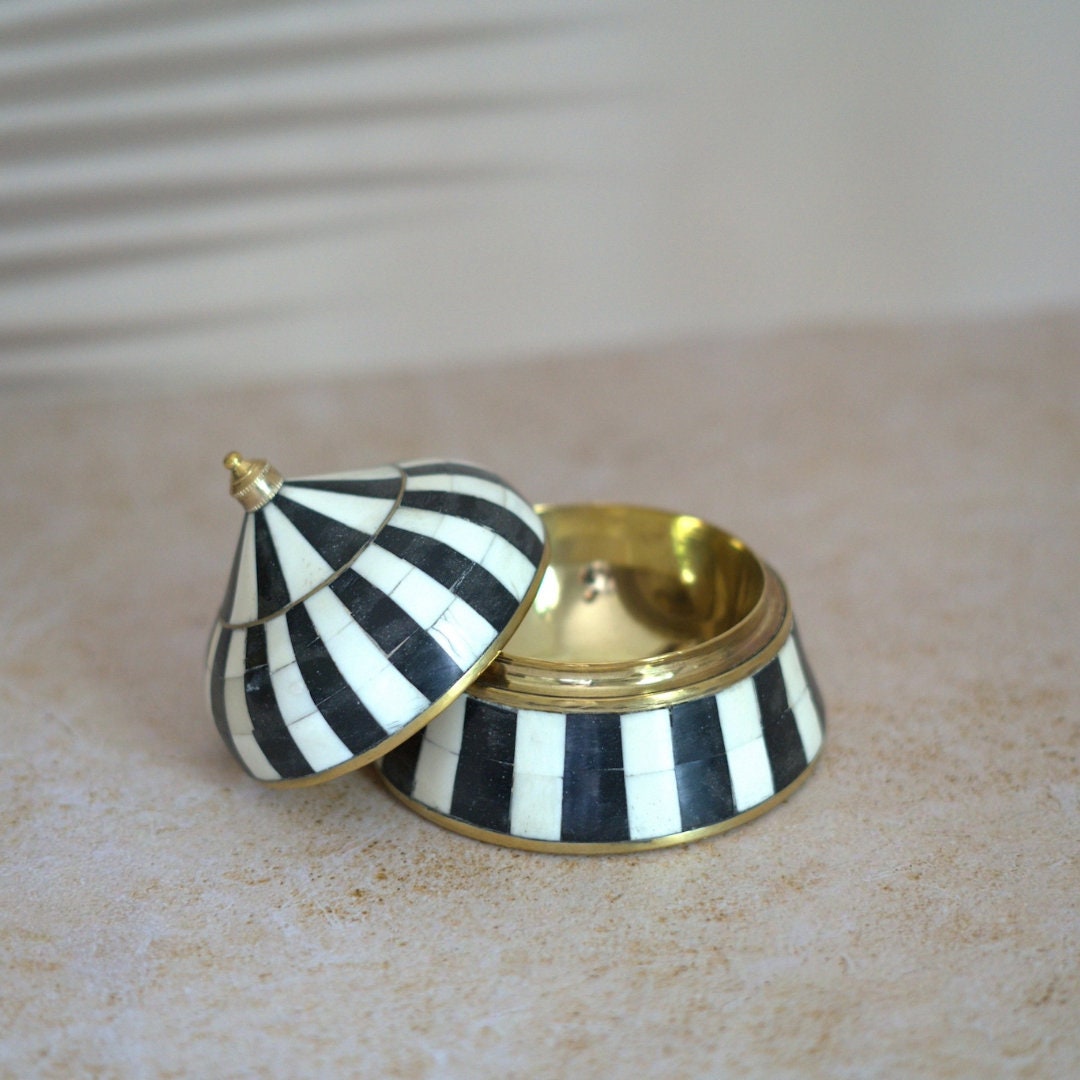 Indian Bone Inlay Suri Box - Stripe - Etsy