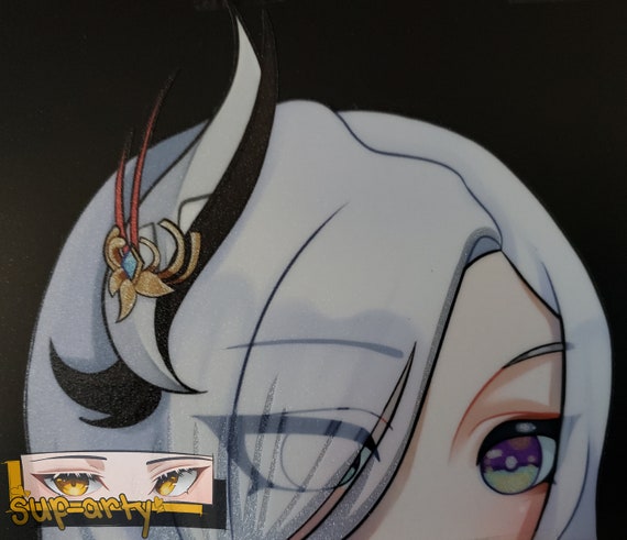 Shenhe Spot Holographic Genshin Impact Peeker Sticker / Anime - Etsy