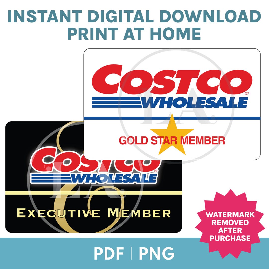 Costco Membership Card Printable Sign for DIY Halloween Costume, Last ...