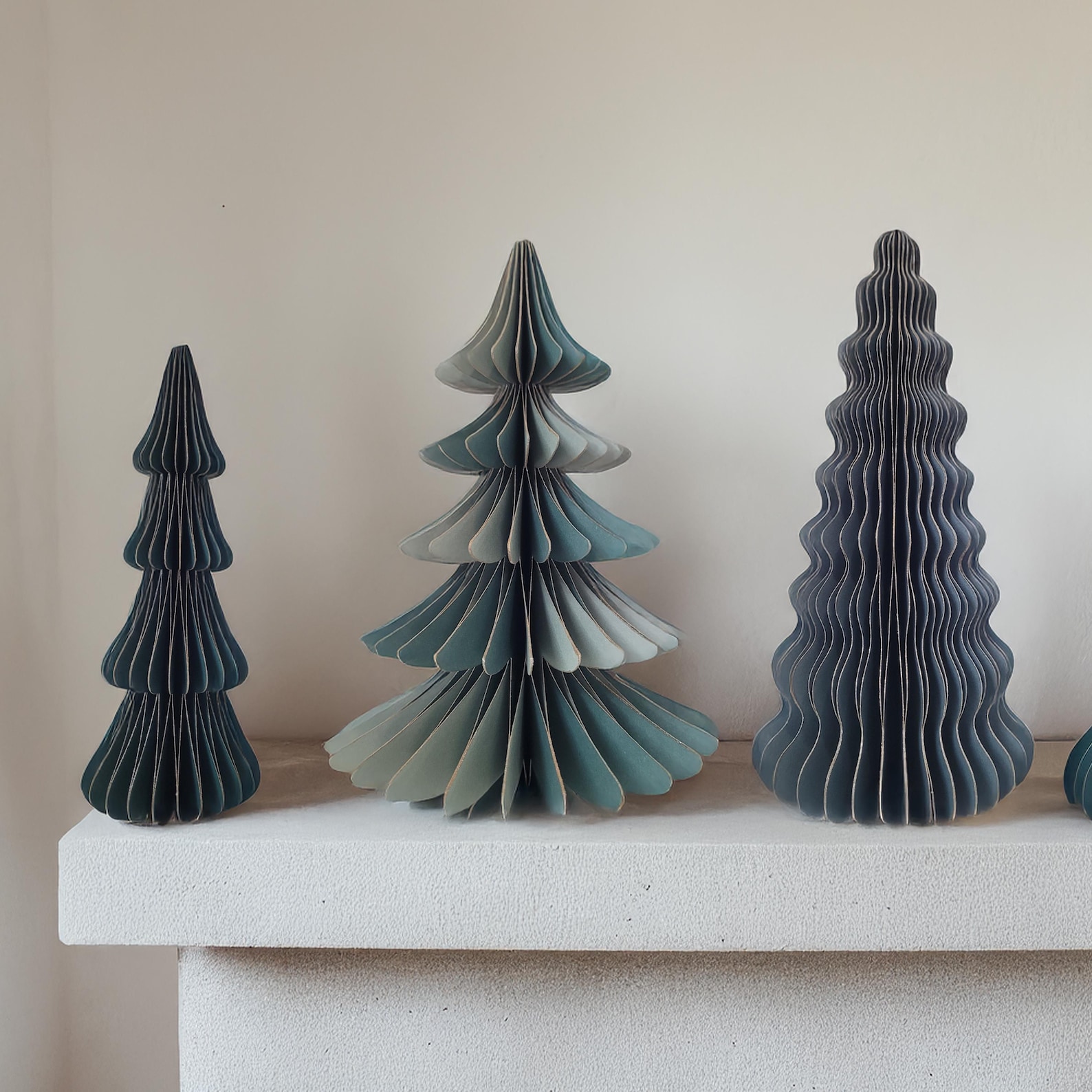 DIY Honeycomb Christmas Tree Decorations, 7 Digital Templates, Modern ...