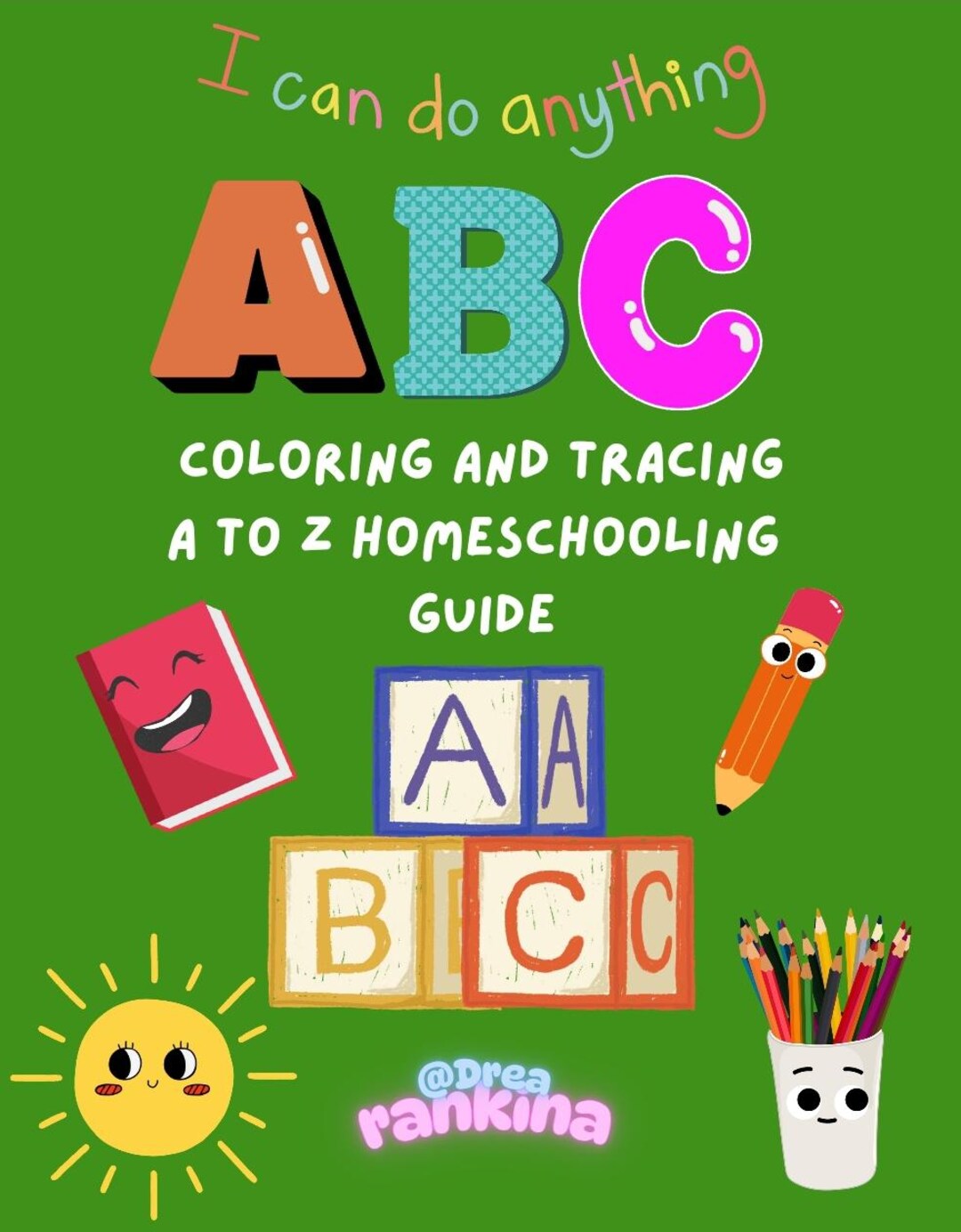 Pre-k and Kindergarten A to Z Coloring and Tracing Guide English - Etsy