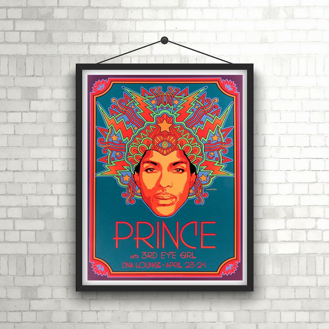 Prince DNA Lounge Vintage Concert Poster Trendy Wall Art Prints - Etsy