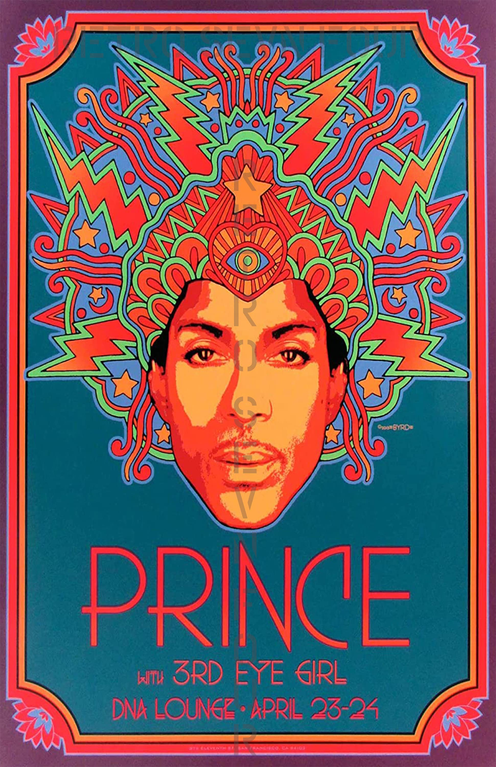 Prince DNA Lounge Vintage Concert Poster Trendy Wall Art Prints - Etsy