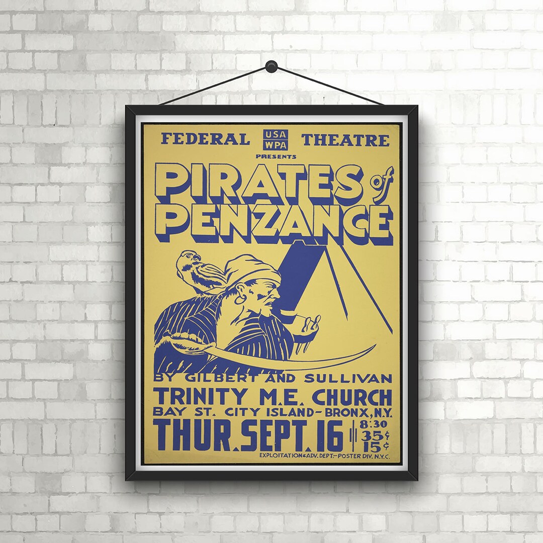 Pirates of Penzance Trinity Chirch NYC Vintage Wall Art - Etsy
