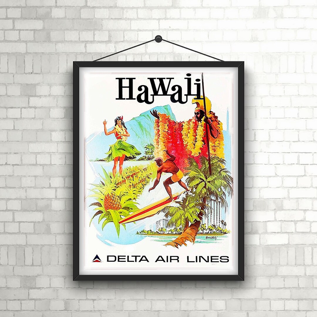 Delta Air Lines Hawaii 1974 - Etsy