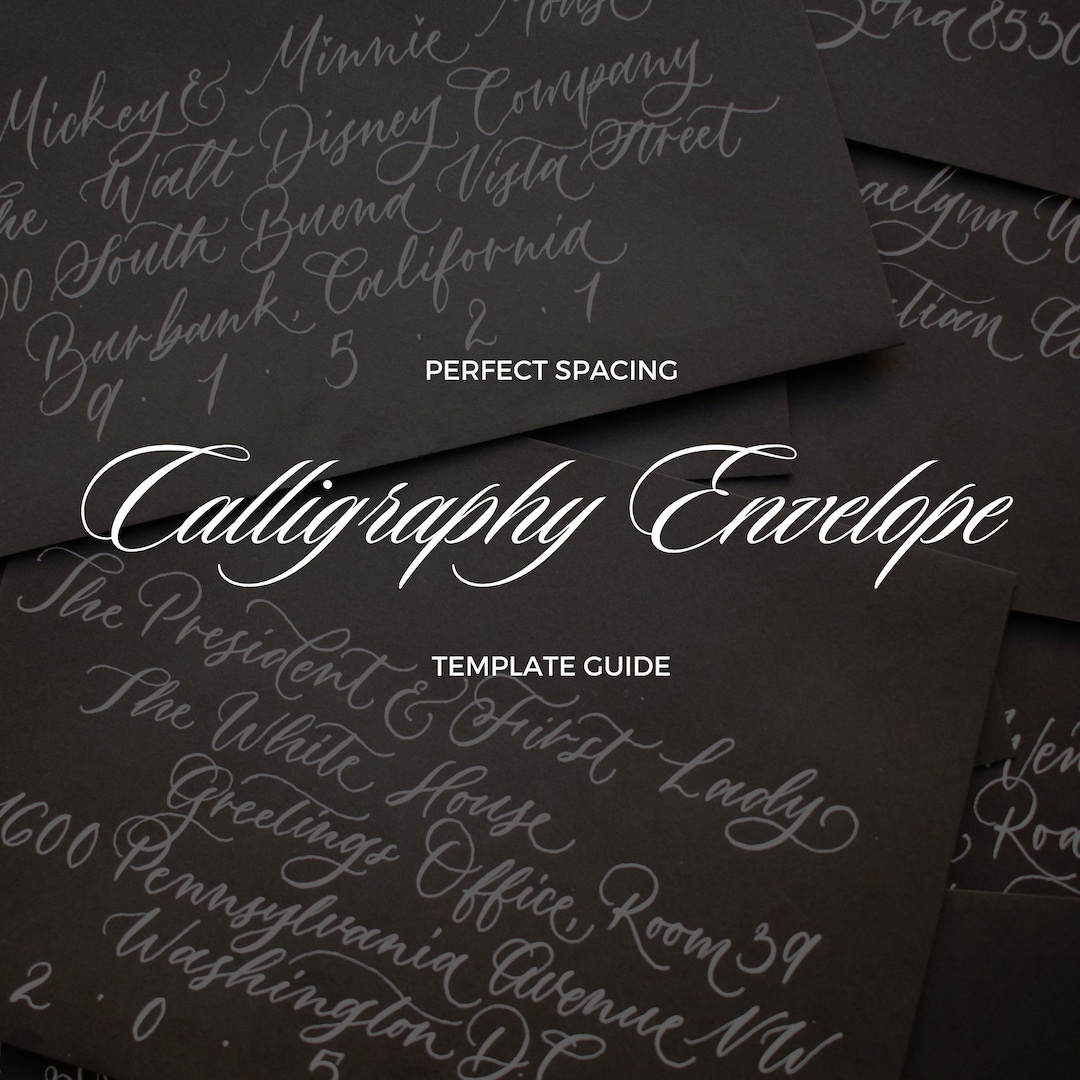 Calligraphy Envelope Template | Perfect Spacing Guide (PDF) - Etsy