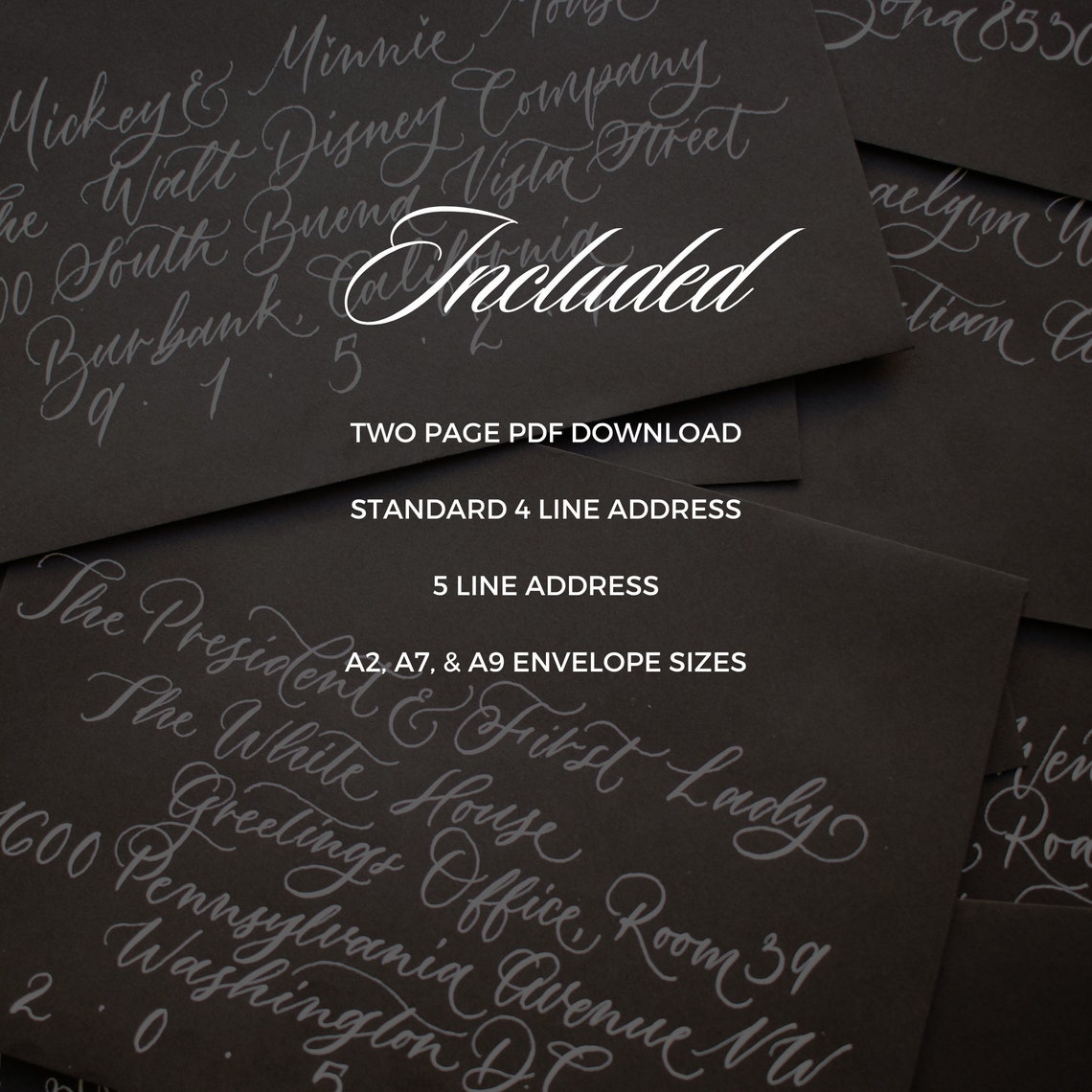 Perfect Spacing Calligraphy Envelope Template | Envelope Addressing ...