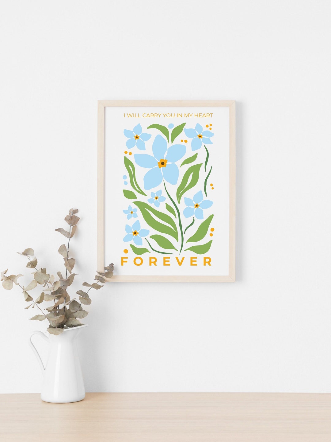 Forget Me Not Digital Download I Will Carry You in My Heart - Etsy