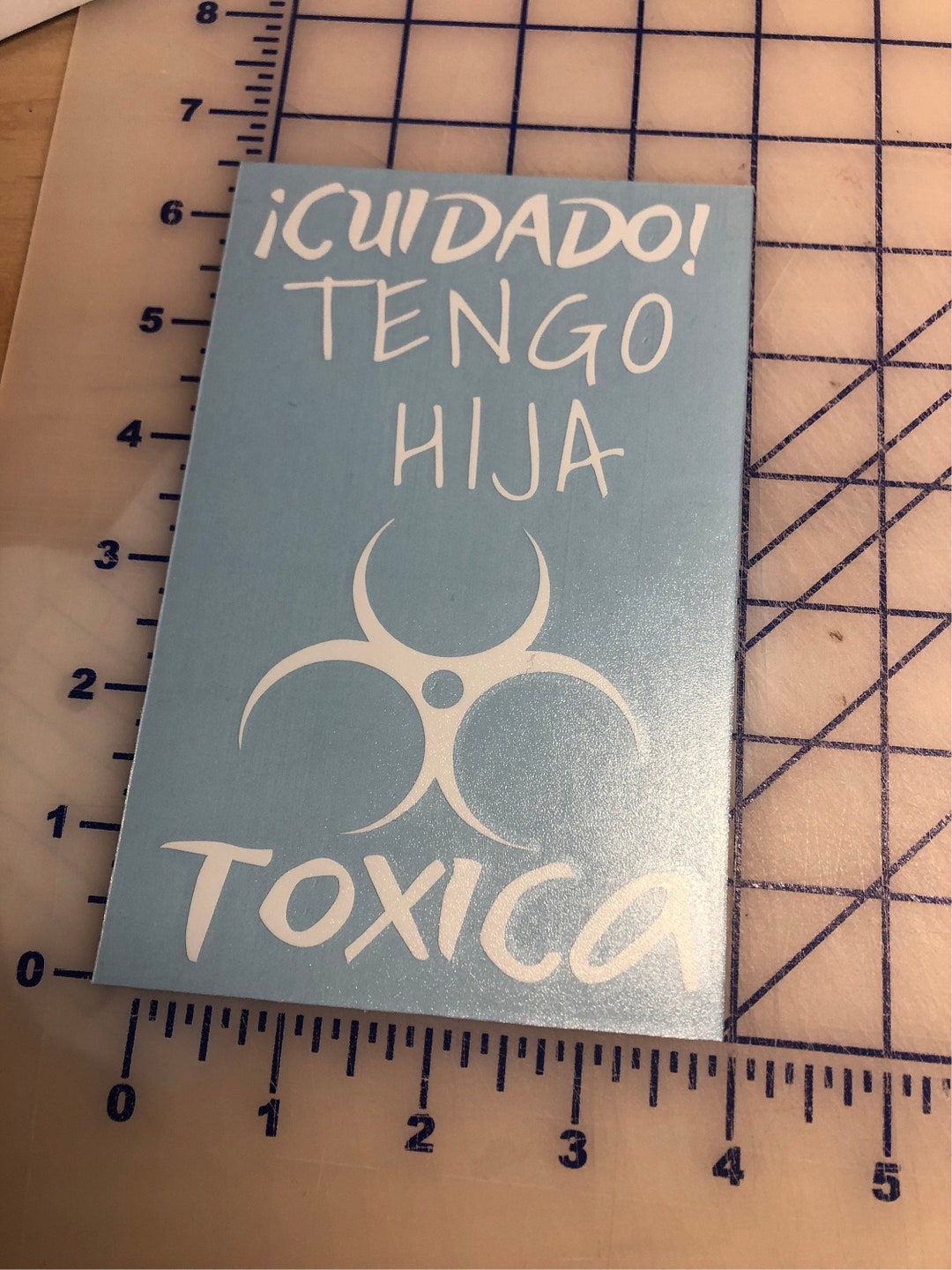 2 Mexican Humor Cuidado Hija Toxica Funny Mexico Proud Bumper Window ...
