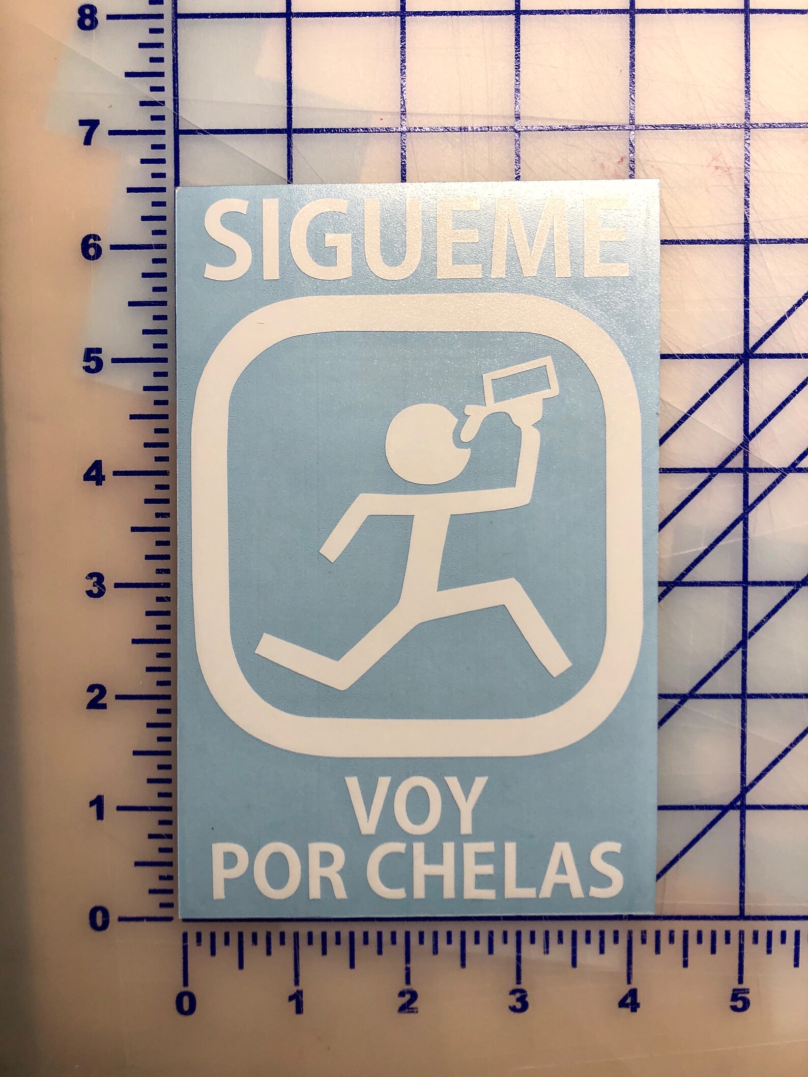 2 Mexican Sigueme Voy Por Chelas Mexico Proud Bumper Window Sticker Car ...