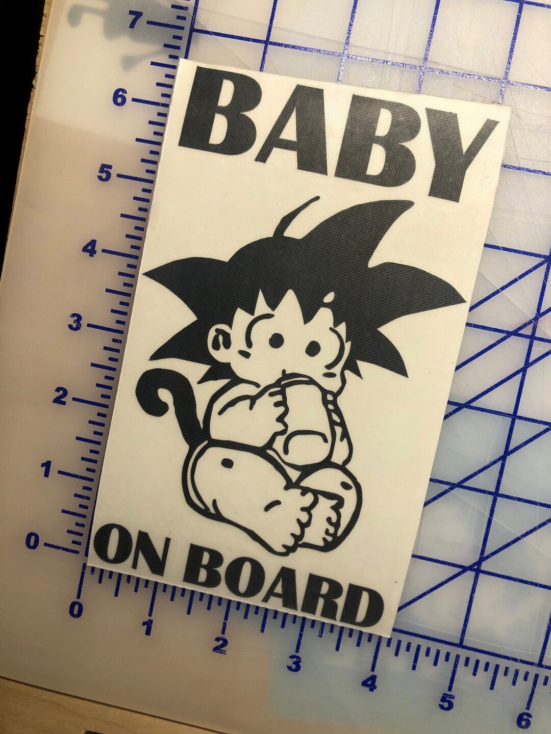 2 Clasic Baby on Board Black Vinyl Decal Stickers Funny Safety Truck ...