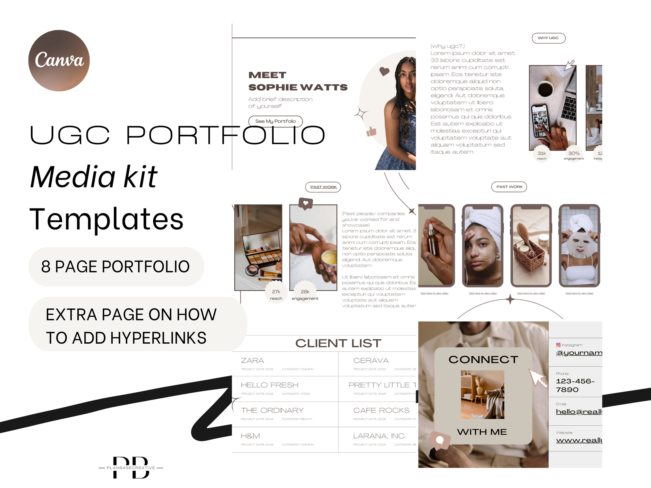 UGC Portfolio, UGC Creator Portfolio, Ugc Canva Template, UGC Creator ...