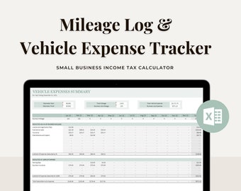 Excel Spreadsheet Mileage Log - Etsy