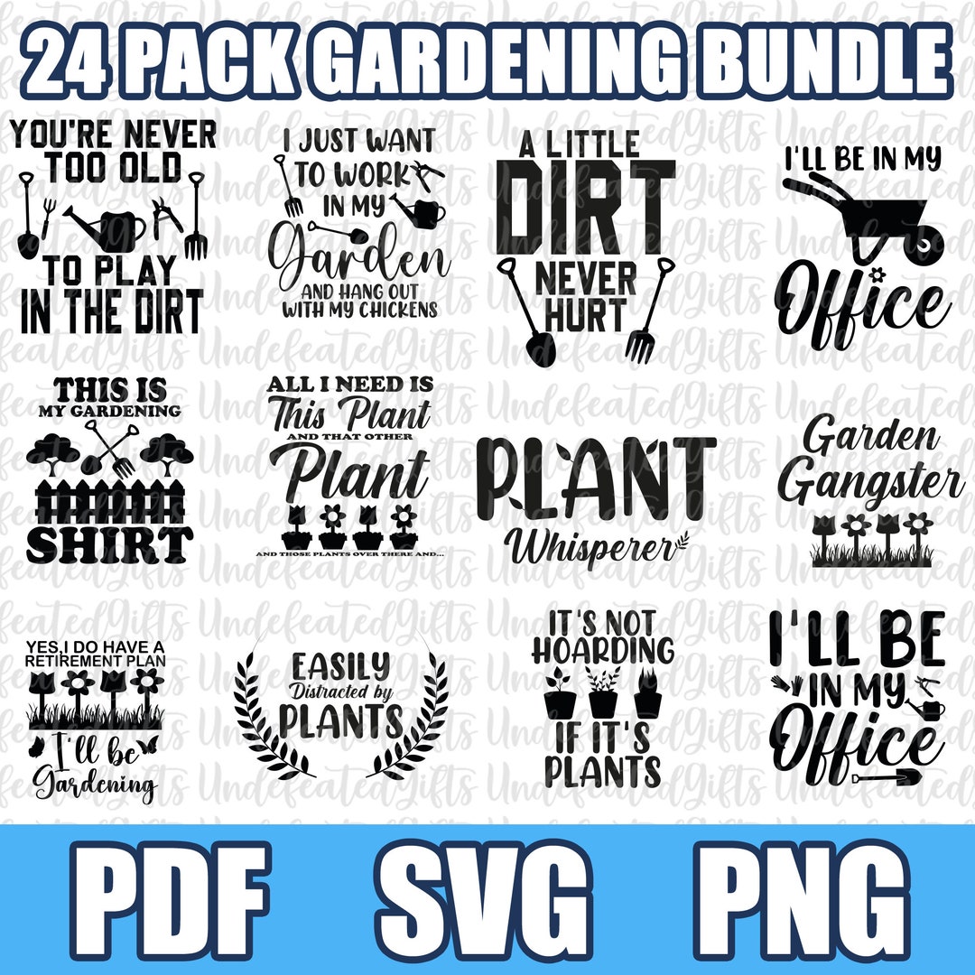 24 Gardening Svg Bundle, Garden Svg Bundle, Gardener Svg, Herbaceous ...