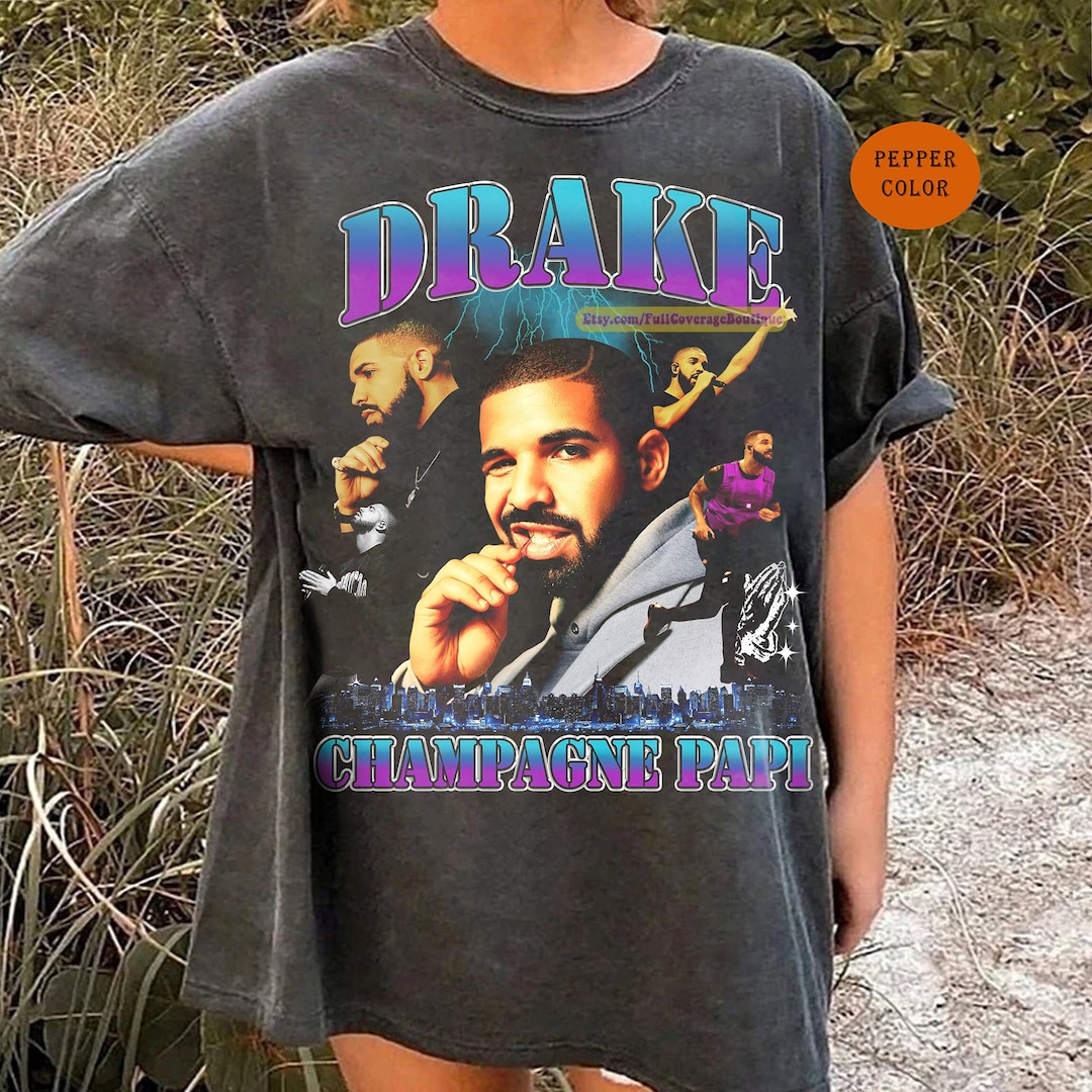 Vintage Drake Shirt, Drake Champagne Pa.pi Shirt, Dra.ke Bootleg 2024 ...