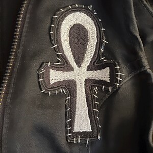 Ankh Goth Patch - Sew-on Punk Accessory for Vest or Jacket - Gothic and ...