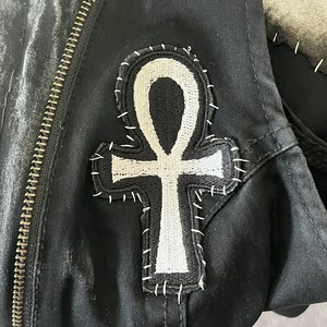 Ankh Goth Patch - Sew-on Punk Accessory for Vest or Jacket - Gothic and ...