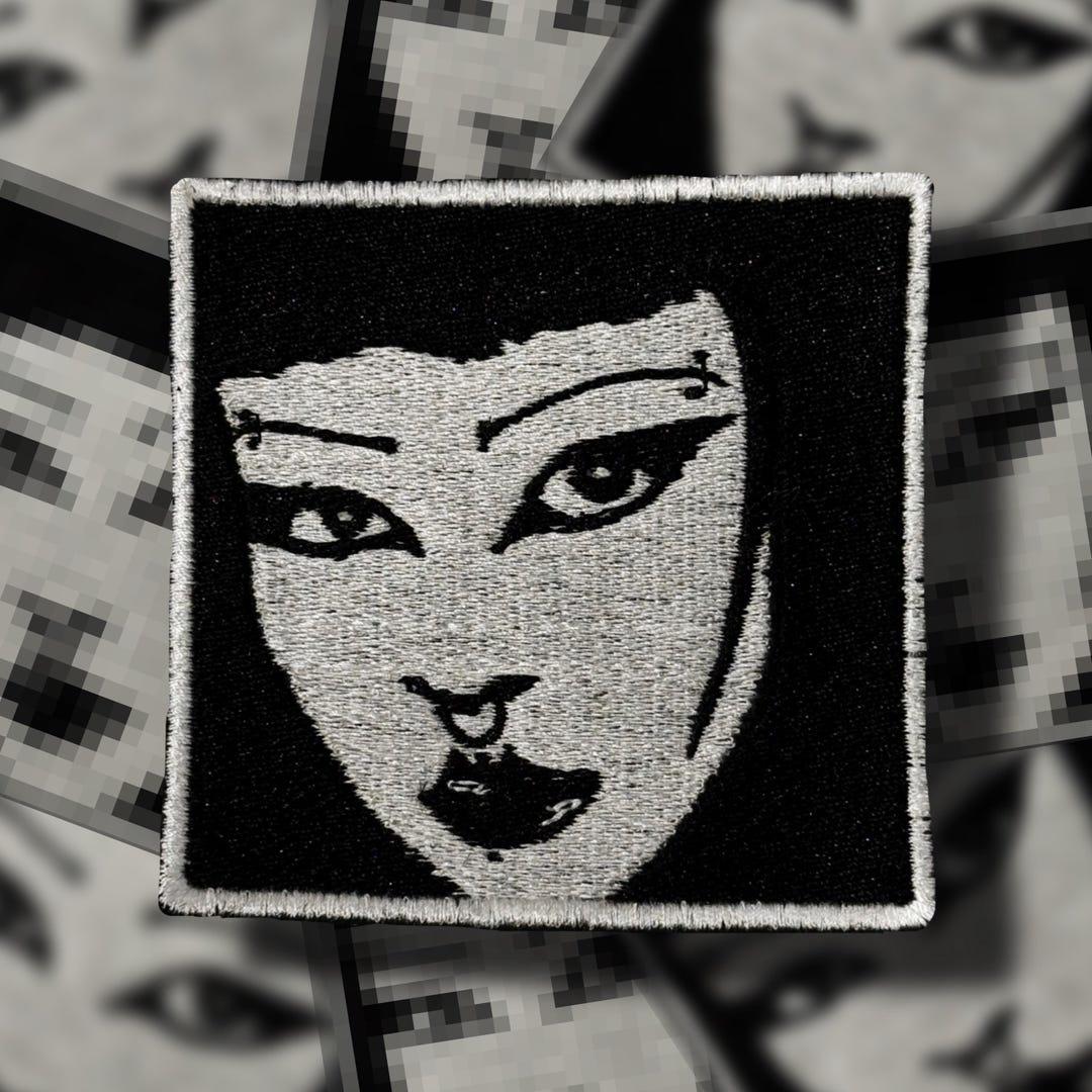 Goth Girl Face Embroidered Patch – Punk Accessories - Etsy