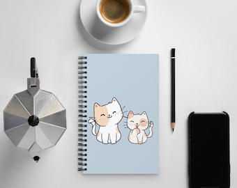 Cute Cat Personalized Kids Notebook, Sketchbook, Journal, Cute Cat ...